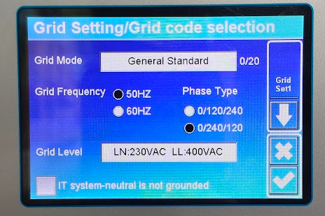 Deye-12k-SG04LP3-EU Grid Settings nicht wählbar - Deye Wechselrichter ...